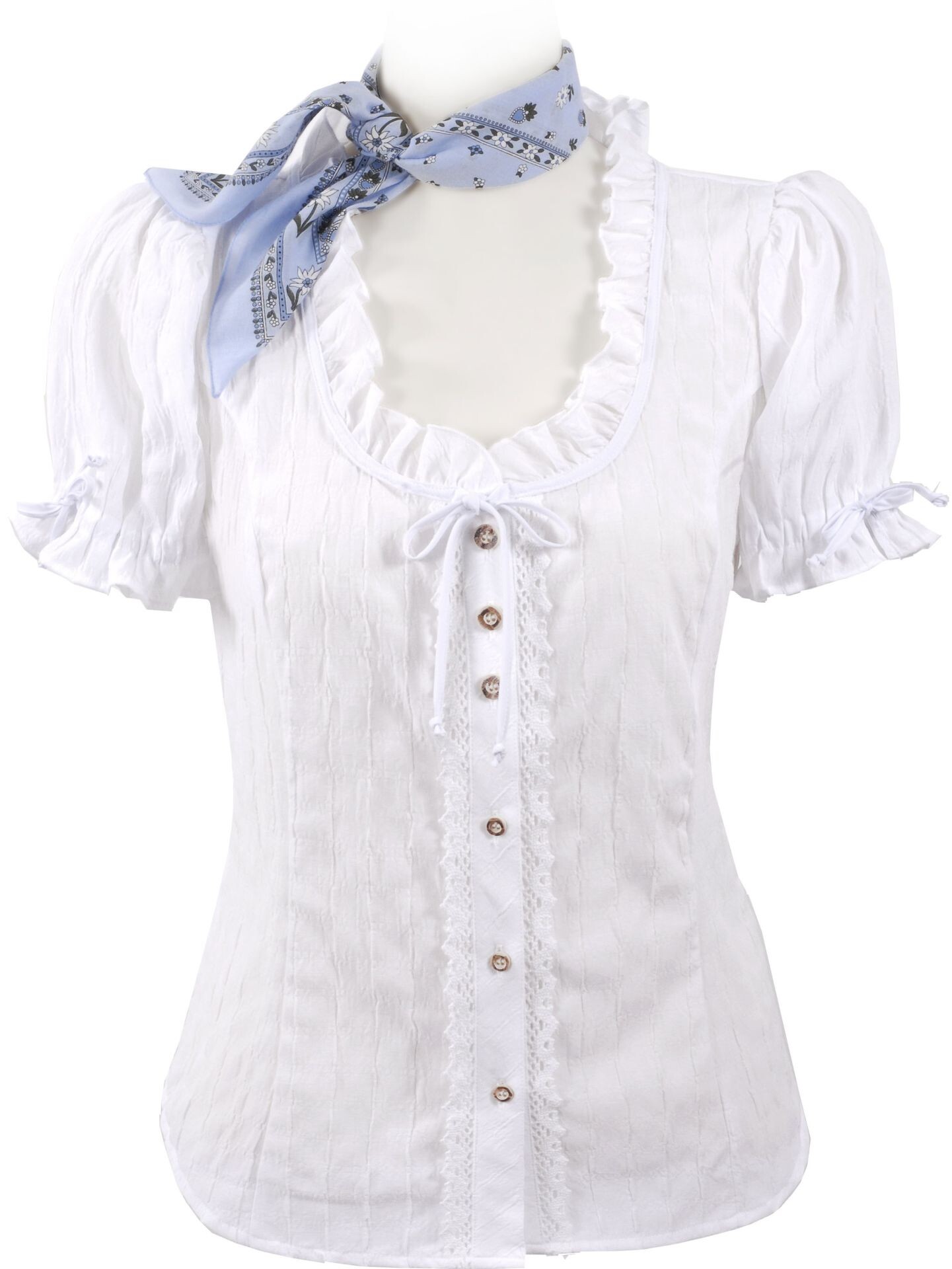 Trachtenbluse Wei Damen