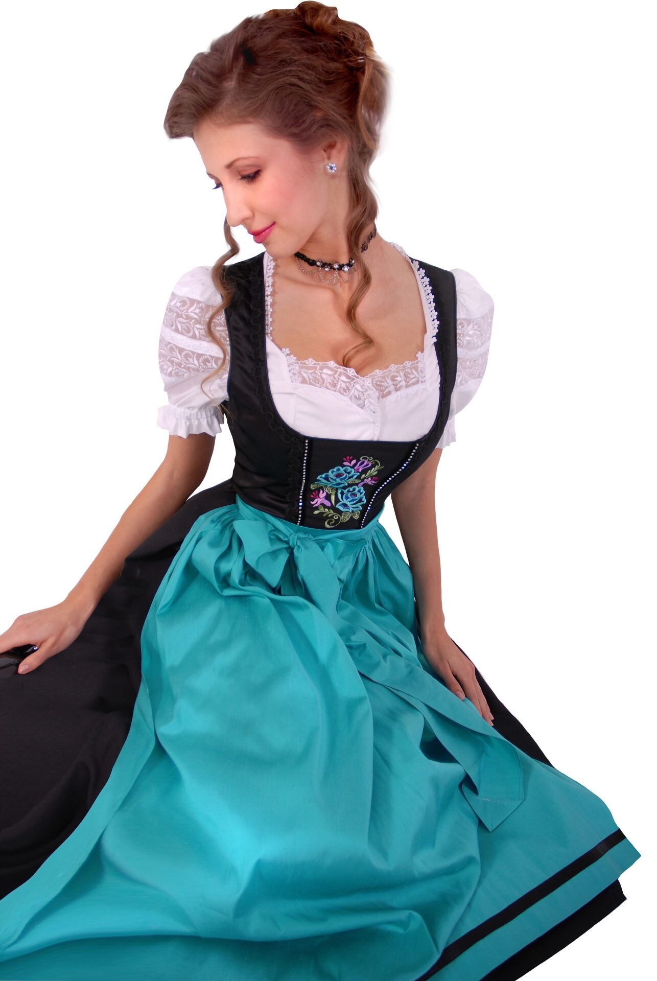 Dirndl lang Damen, festlich elegante Dirndl in prachtvollen Designs