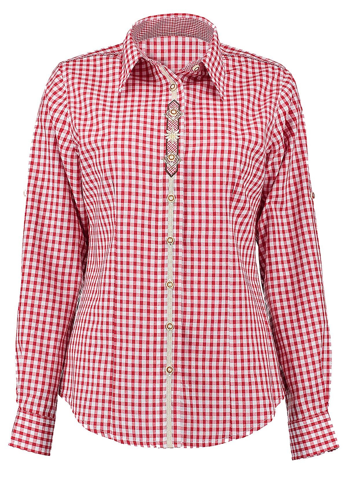 Trachtenbluse Kariert Damen