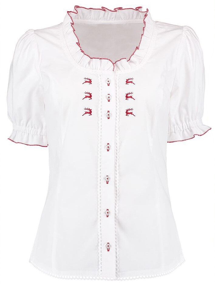 Trachtenblusen Damen kaufen – Dirndlblusen, Kurzarm & Langarm