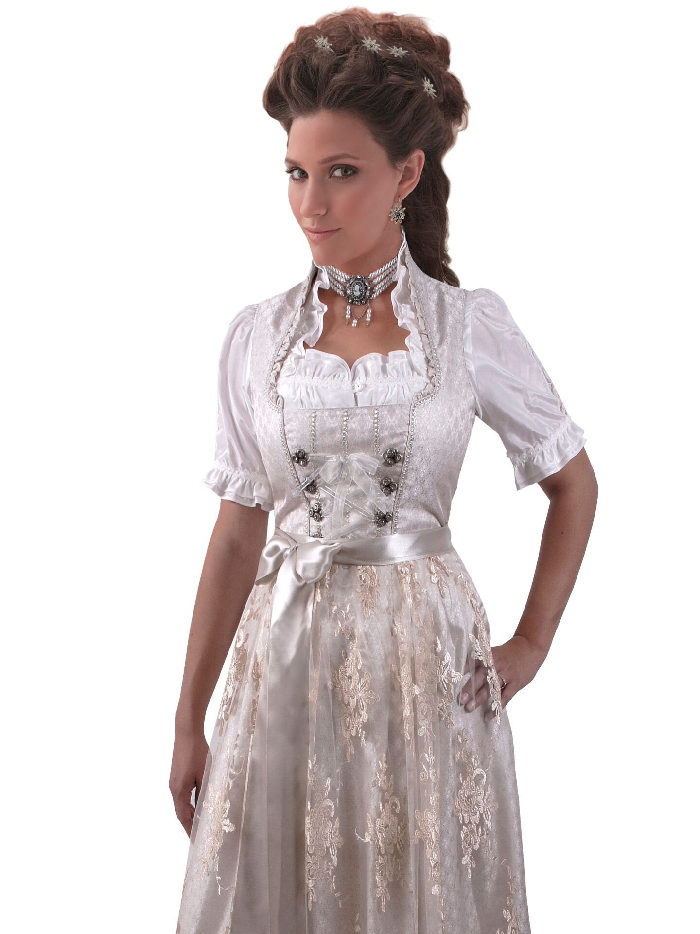 Edle Brautdirndl Hochzeitsdirndl im Trachtenshop Moschen-Bayern